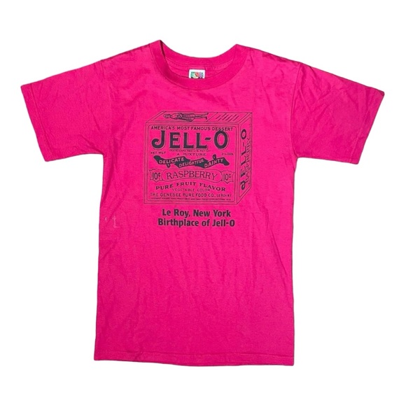 Fruit of the Loom | Tops | Vtg 9s Jello Born In Leroy Ny Tshirt Pink ...